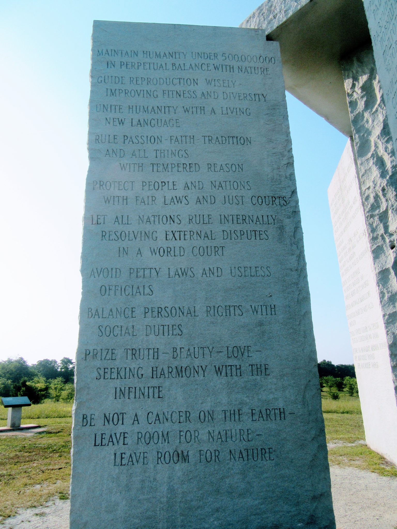 Georgia Guidestones – Fish Ear Soup